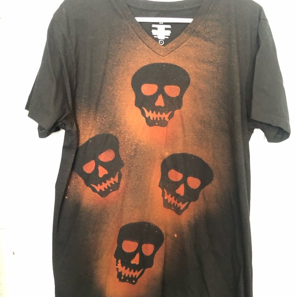 Goodfellow & Co | Shirts | Mens Black Tshirt Skeleton Bleach Design ...